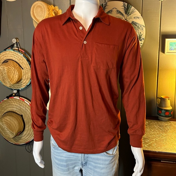 Rowdy Gentlemen | Shirts | Rowdy Gentleman Pocket Polo Large Brick Red ...